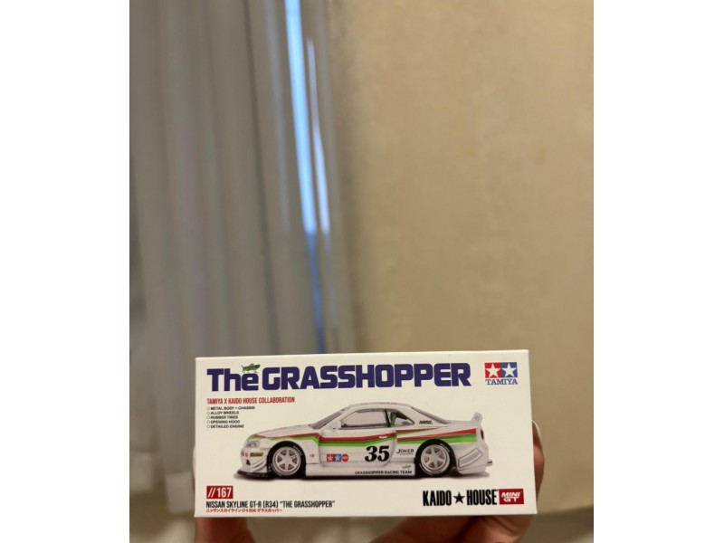 Kaido House x Mini GT Nissan Skyline R34 "GRASSHOPPER"