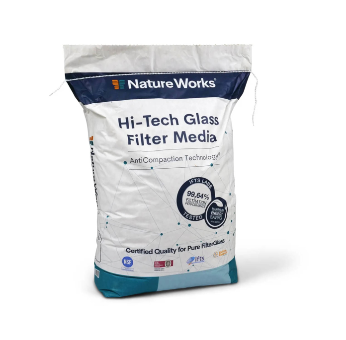 Staklo za filtraciju bazena 0,6–1,2 mm Nature Works HiTech 20 kg