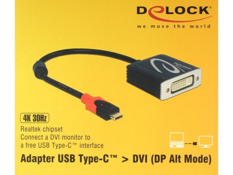 Adapter USB Type-C 3.1 male to DVI female Delock NOVO