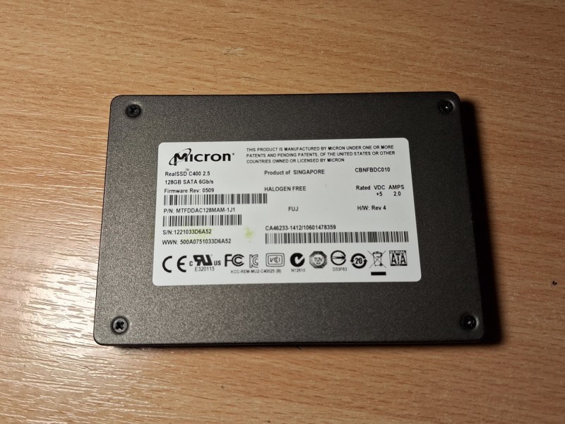 Micron RealSSD C400 128GB SATA 2.5" - Neispravno