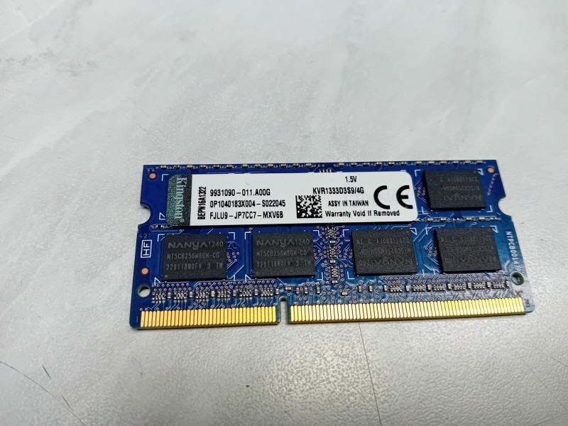 memorija ddr3 4gb 1333mhz kingston za laptop ispravna