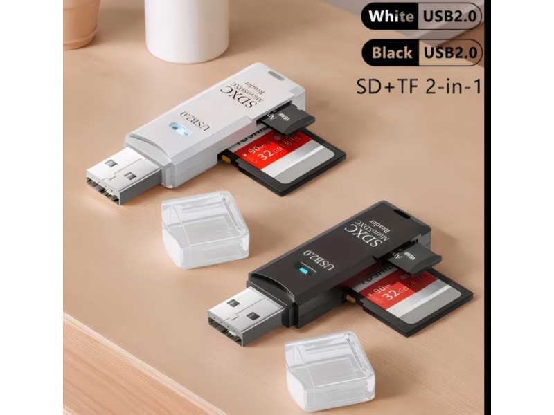 NOVO USB 2.0 Čitač Kartica SD i MicroSD Podržava 512GB