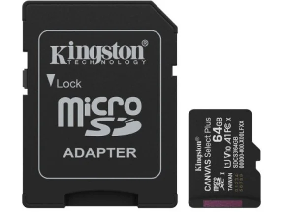 Kingston Micro SD kartica Canvas Select Plus 64 GB SDCS3 sa adapterom