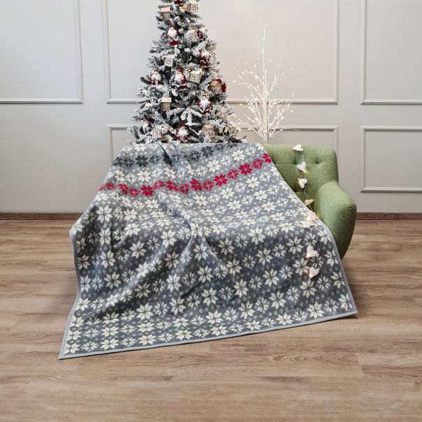 DEKOR DOM Ćebe ECO BLANKET 200x230 - Snowflake Grey 16117C