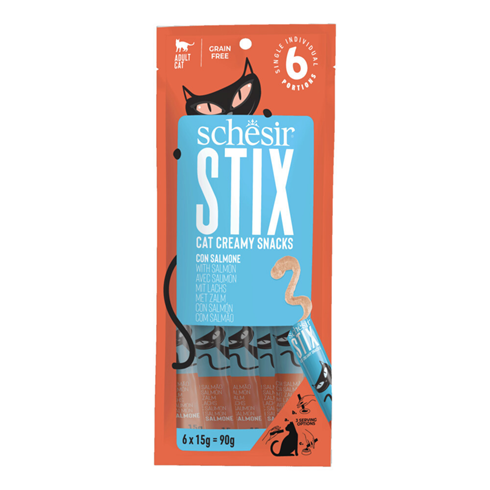 SCHESIR CAT STIX KREMASTA POSLASTICA SA LOSOSOM KESICA 15G