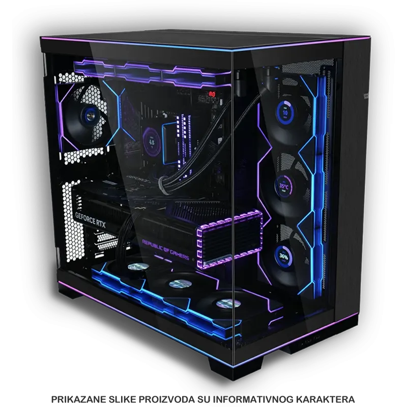 VIP Gaming Rage EVO GT računar - Ryzen 9 9950X3D, AIO 360 ARGB, RTX 5090 32GB, DDR5 64GB, 2TB SSD, X870, 1600W Titanium, O11 Dynamic EVO RGB, Win11