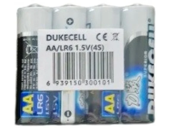 Dukecell Baterije AA 1,5 V 4/1 folija