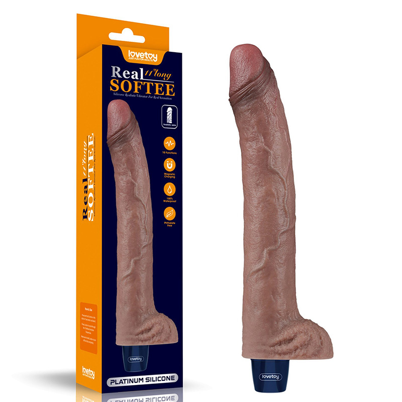 Veliki silikonski vibrator 27cm 11in REAL SOFTEE