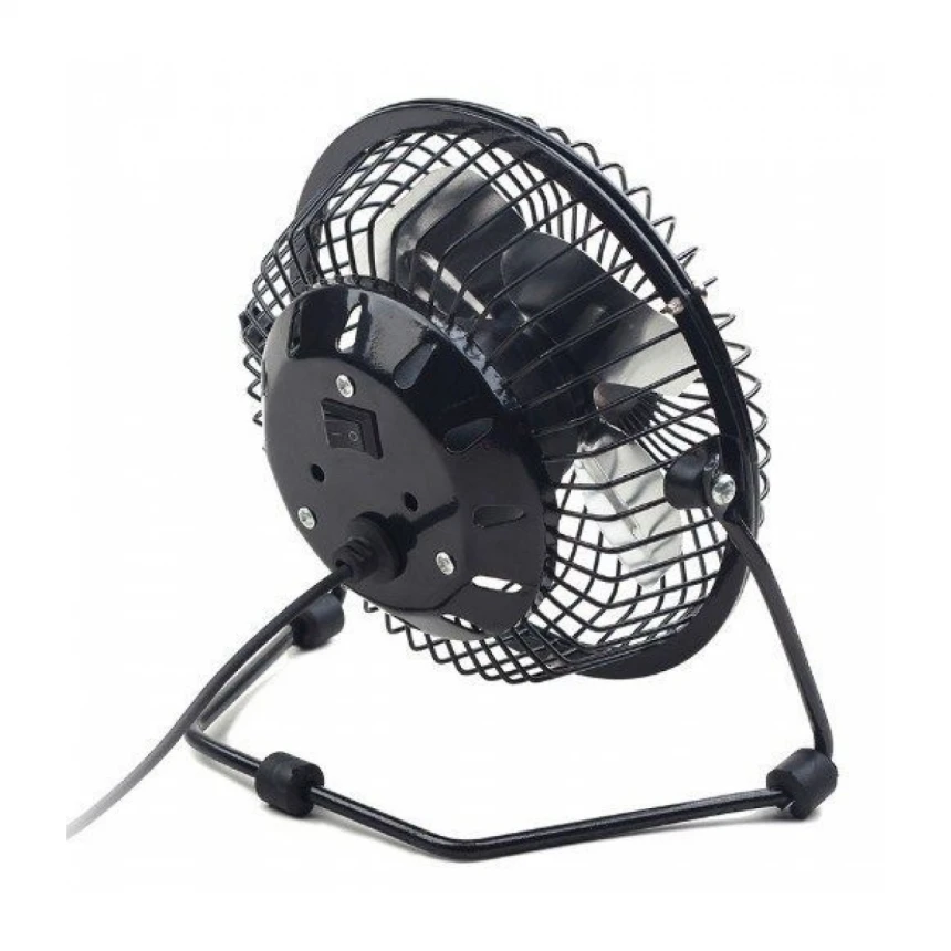 NF-03 Gembird USB 10cm desktop fan, black, METALNI VENTILATOR