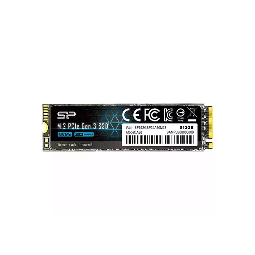 SSD M.2 NVME 512GB SiliconPower SP512GBP34A60M28 A55 2200MBs/1600MBs