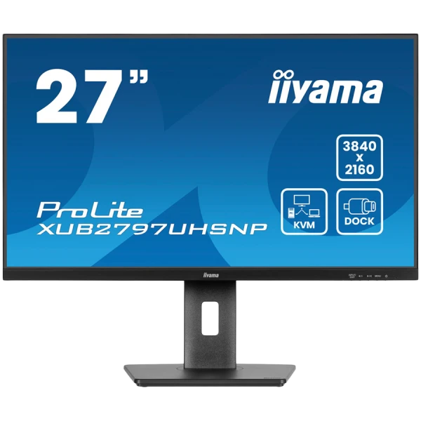 27 IPS-panel, 3840x2160 UHD, USB-C Dock (96W PD, LAN, DP-OUT, USB 3x3.2+1xC(15W)), 4ms, 15cm height adj. stand, 350cdm2, HDMI, DisplayPort