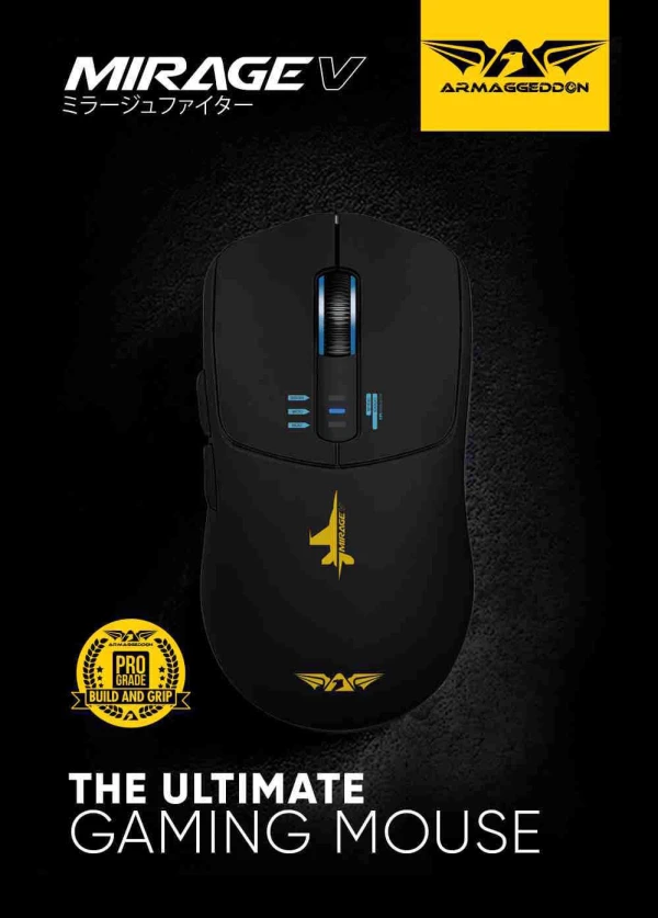 ARMAGGEDDON Mirage V Wireless/BT Gaming Mouse Black