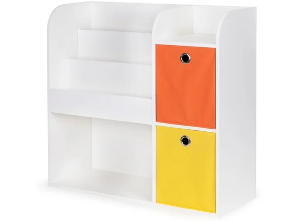 Eco Toys Drvena dečija polica organizer sa policama 02A ZKB-02A