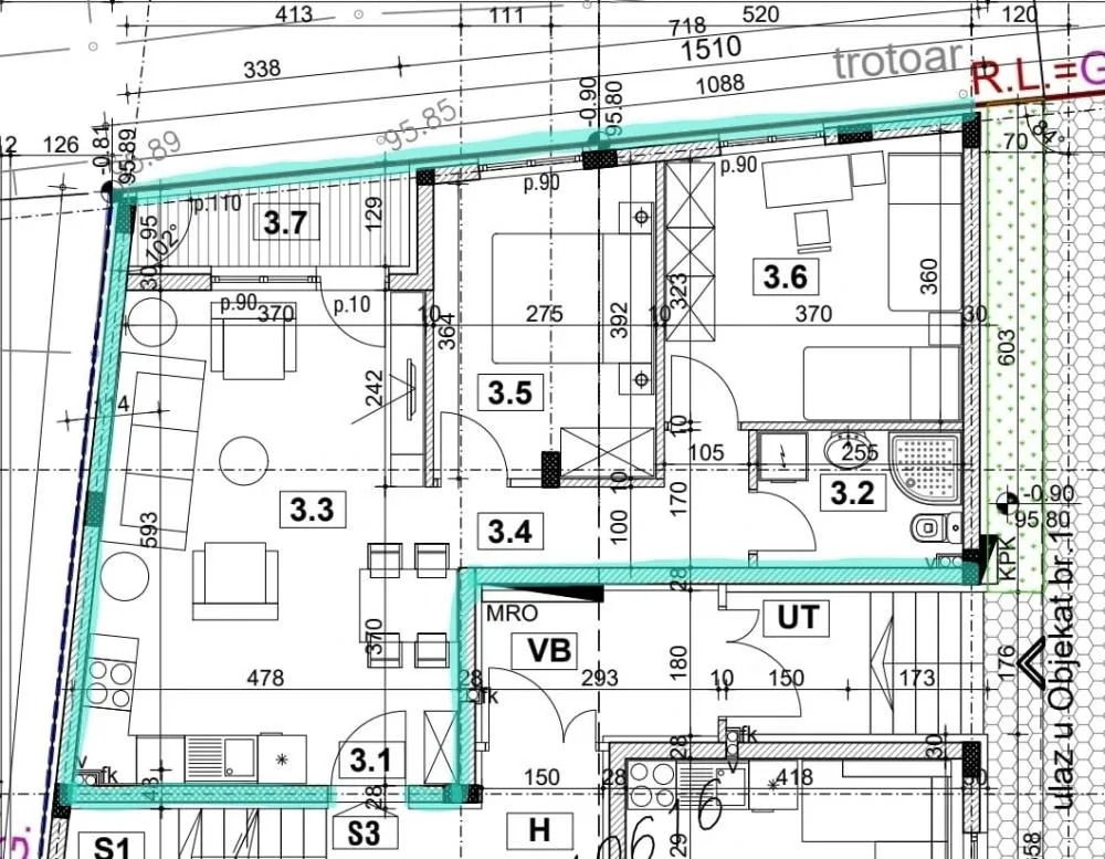 Prodaja, dvosoban stan, 61m², Zemun Gornji Grad, Zemun Sve Podlokacije