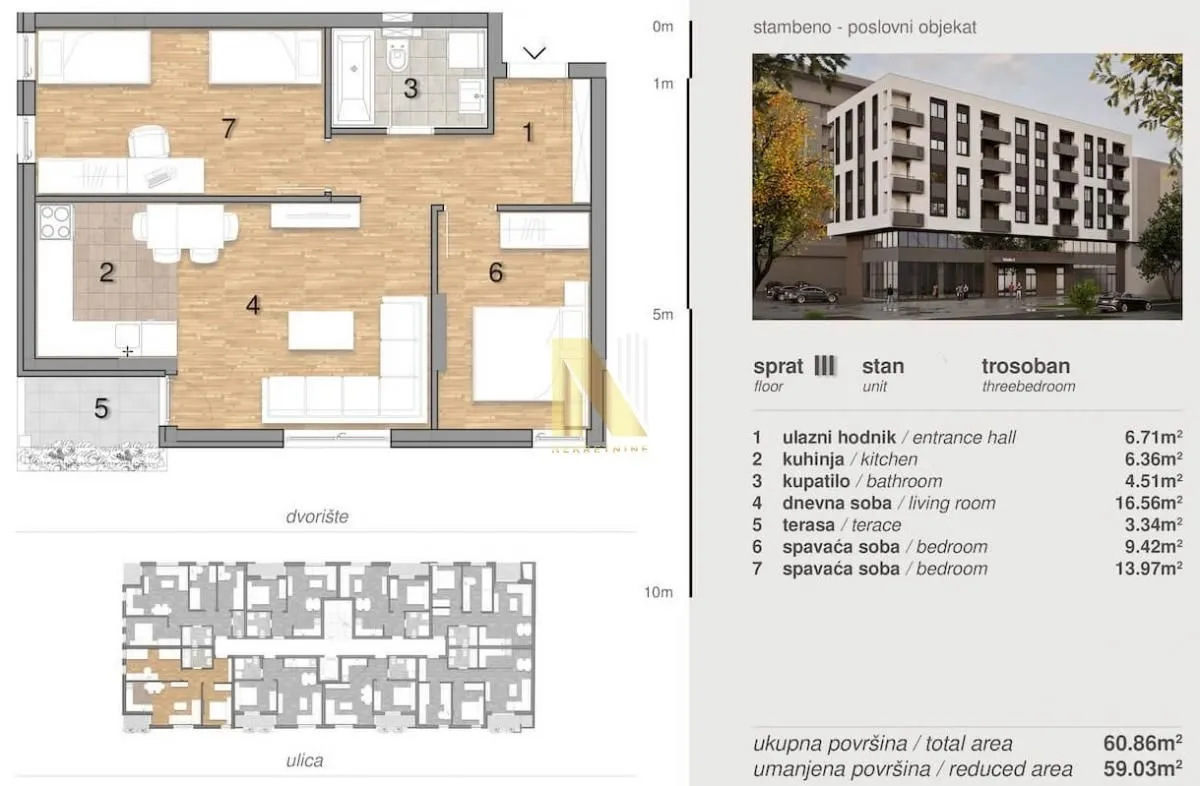 Prodaja, trosoban stan, 60m², Telep, Novi Sad Sve Podlokacije