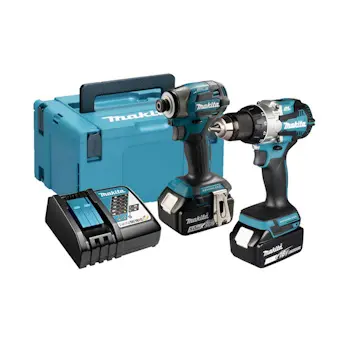 Makita combi set – udarni odvijač DTD173 + bušilica DDF489 + 2×5.0Ah + MakPac kofer | DLX2527TJ