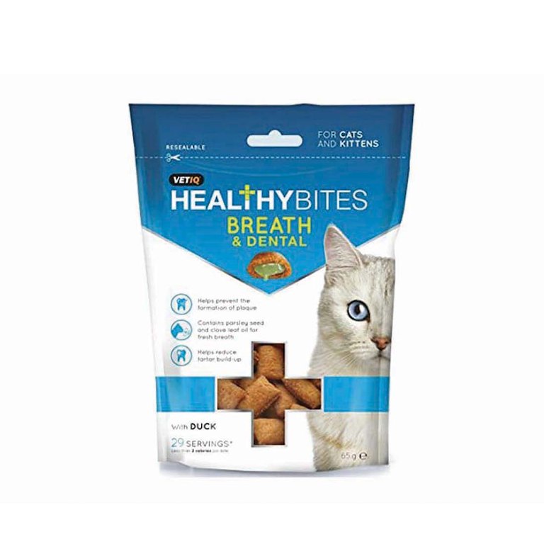 VETIQ Healthy Bites Cat Breath & Dental - 65g