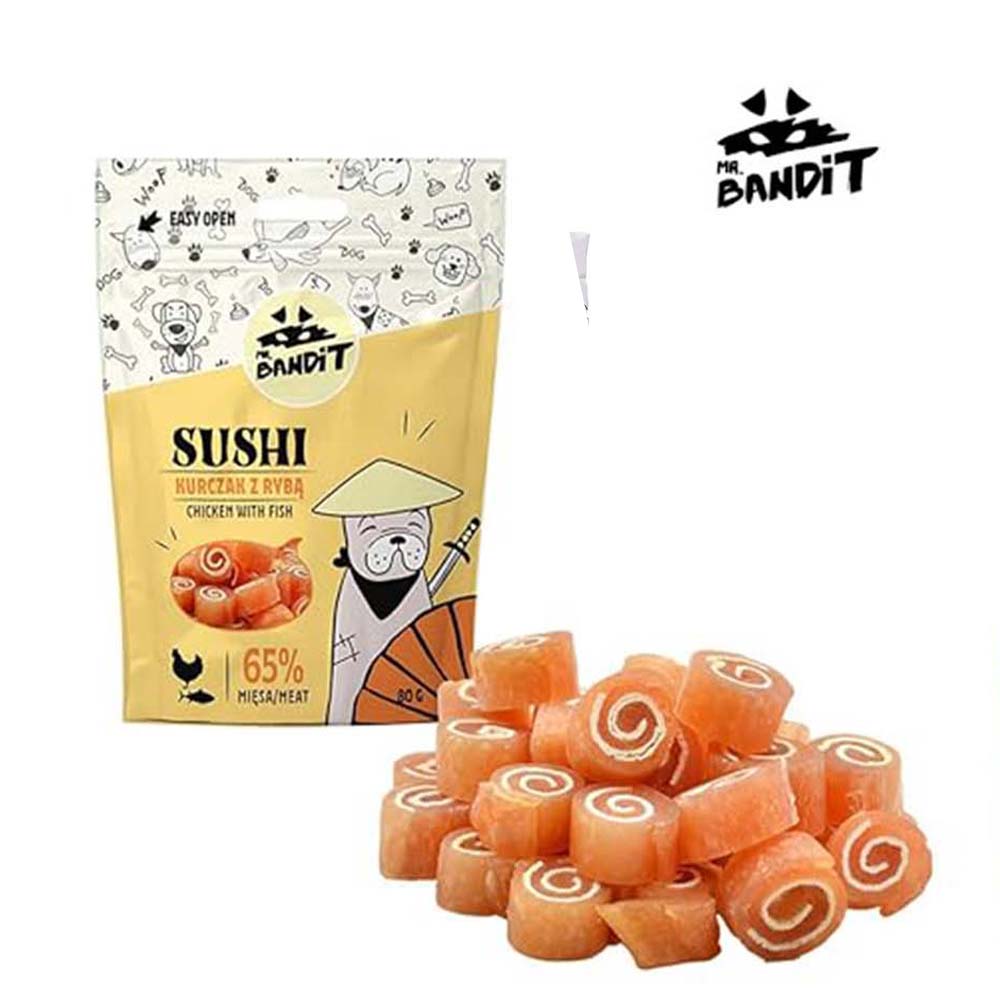 Mr.Bandit Sushi - Chicken&Fish, Poslastica za Pse - 80g