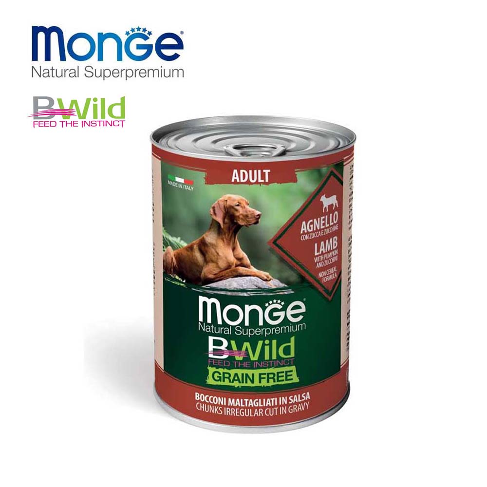 Monge Bwild Grain Free, Konzerva Za Pse, Jagnjetina - 400g