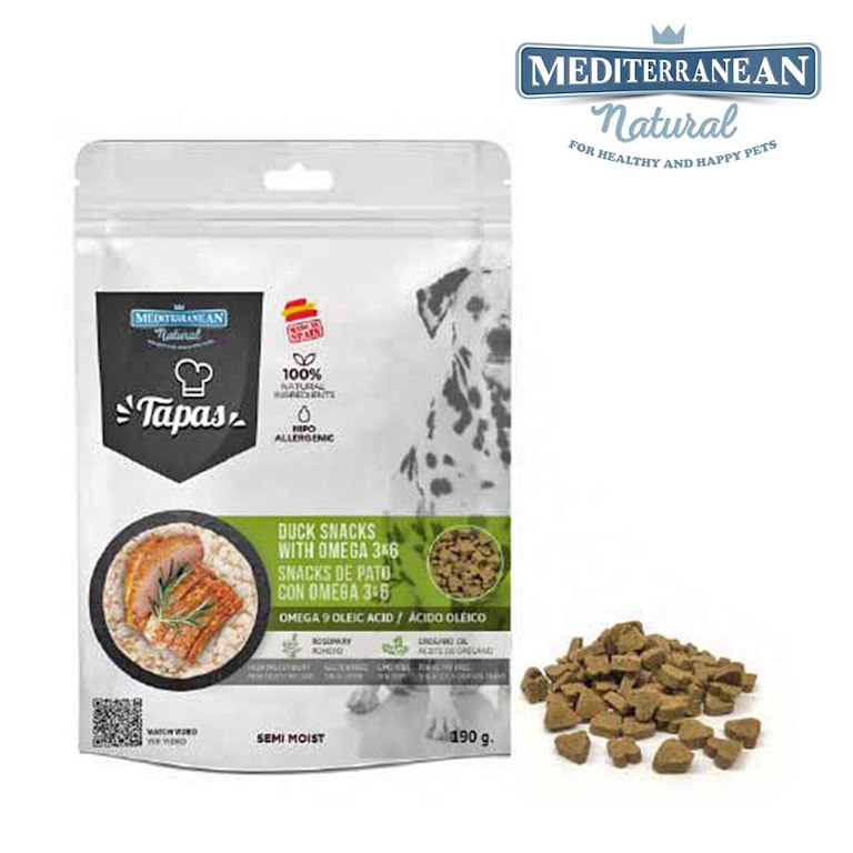 Mediterranean Natural Tapas Hipoalergene Poslastice Za Pse, Pačetina - 150g
