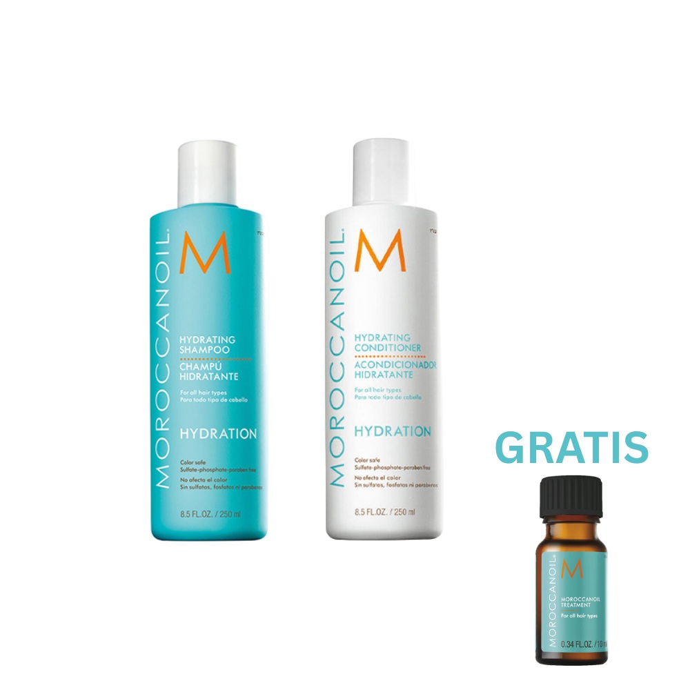 Hydrating Duo (Shampoo & Conditioner 2x250ml) + Treatment 10ml Gratis
