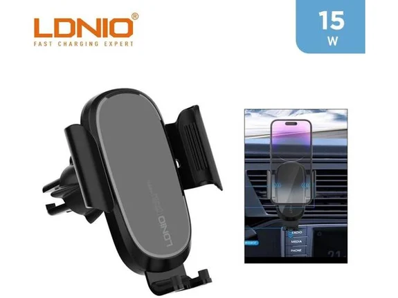 LDNIO Auto stalak MW21 bežični punjač 15 W