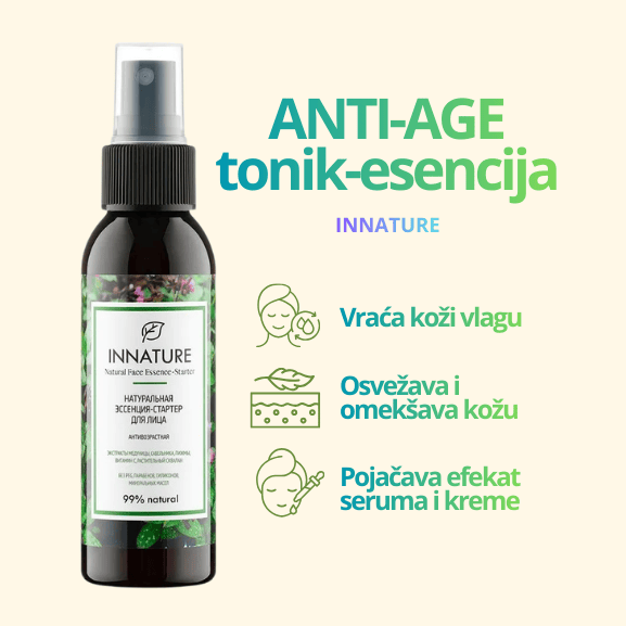 Anti-age tonik-esencija za lice za hidrataciju, elastičnost i pripremu kože 100 ml