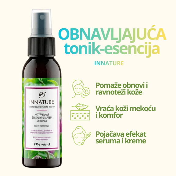 Obnavljajuća tonik-esencija za lice za ravnotežu, mekoću i oporavak kože 100 ml