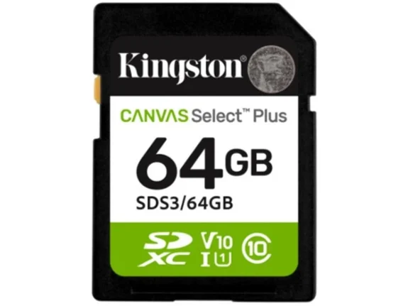 Kingston SD kartica Canvas Select Plus 64GB 100MB/s