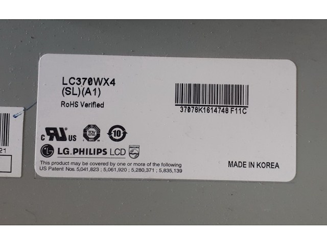 LCD Panel 37`,LC370WX4(SL)(A1) za Crypton–LCD TV 37782