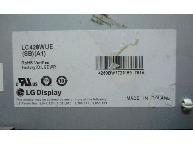 LCD Panel 42`,LC420WUE (SB) (A1) za  Philips–42PFL3604D