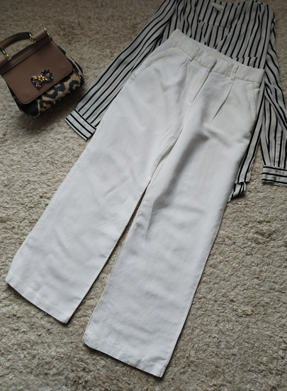    H&M Linen blend pantalone ☆ Vel 32/XS ☆