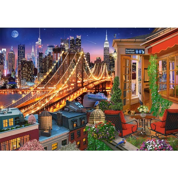 Castorland puzzla 1000 Pcs Brooklyn Bridge Lights 104598