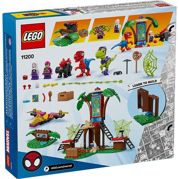 Lego Spidey and Gobbys Raptor Battle at Tree LE11200