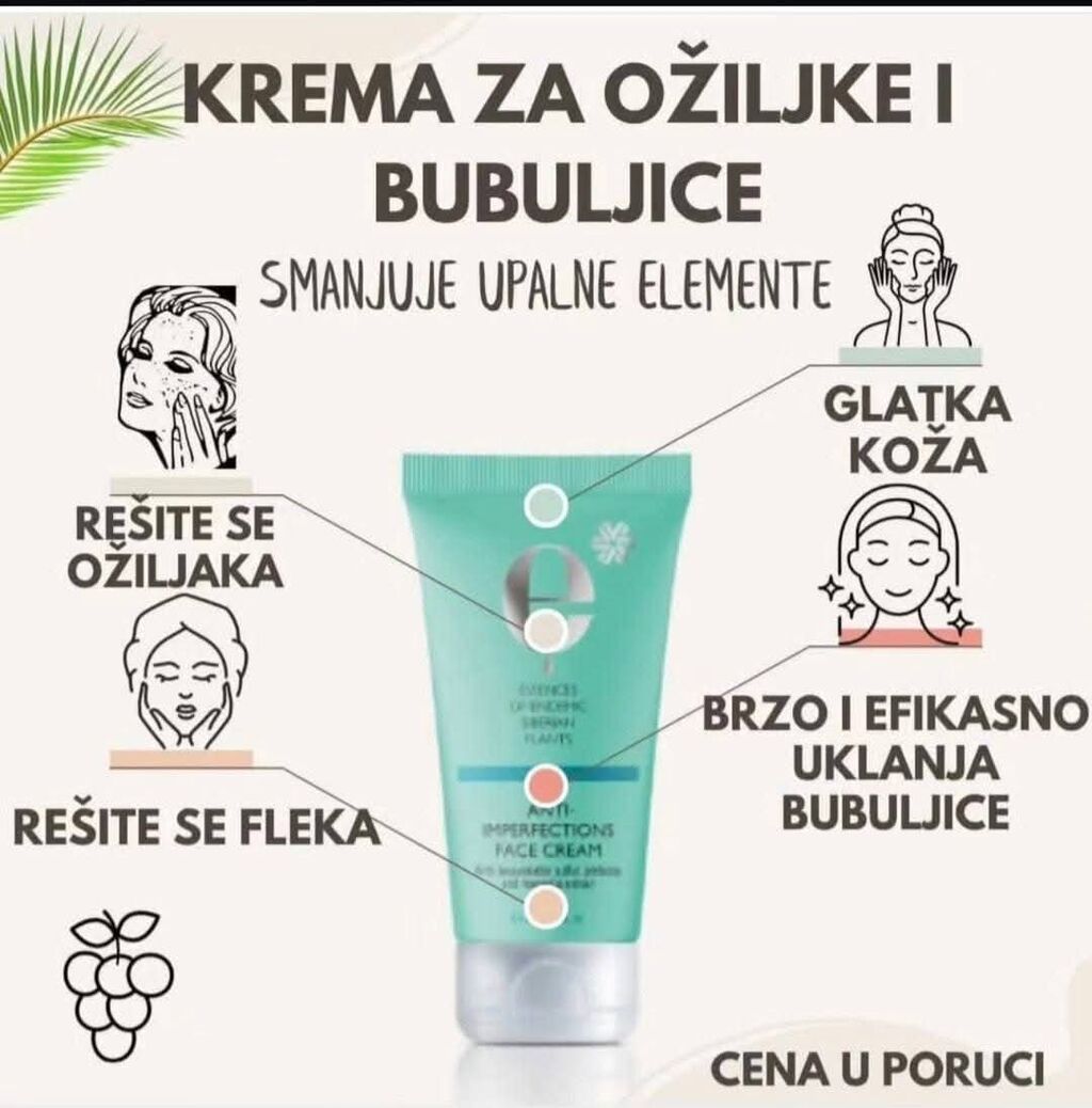 Krema za ožiljke i bubuljice – anti-imperfections face cream - Deluje