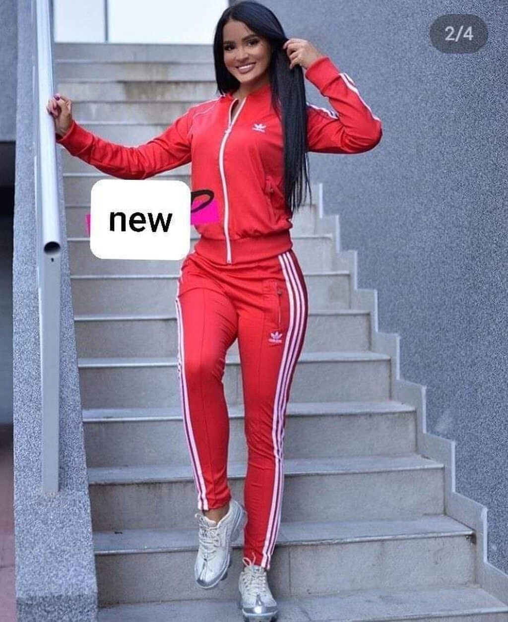 Adidas ženska trenerka retro Novo Mokra likra Veličine s m l xl fb