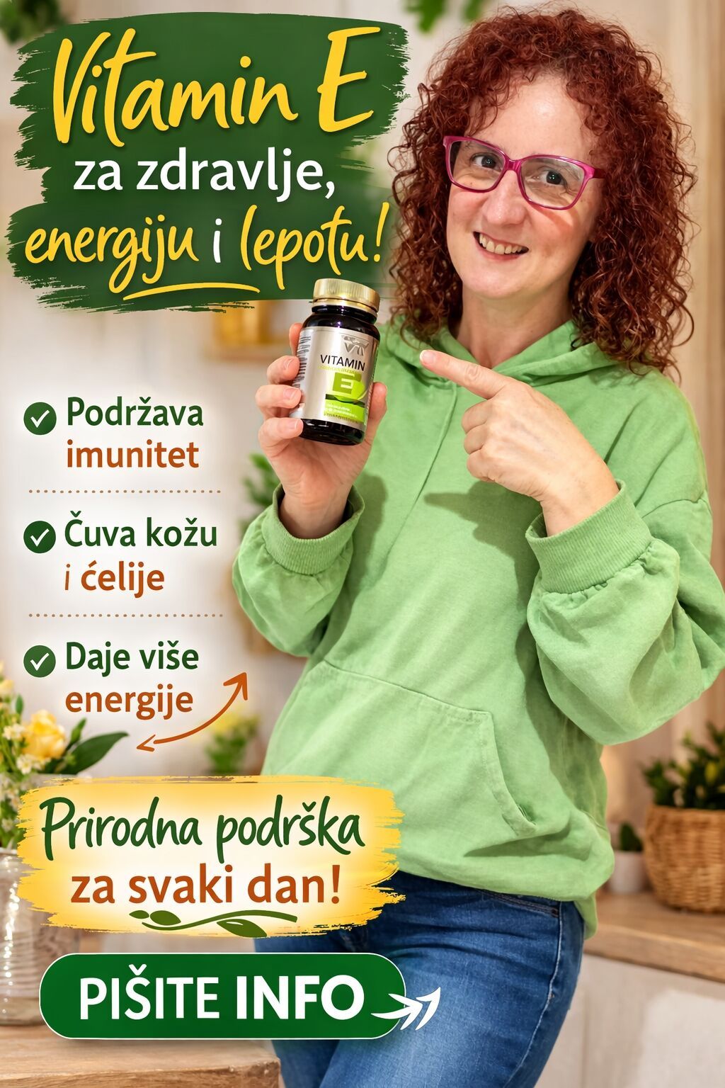 Vitamin E – dodatak ishrani za zdravlje, energiju i lepotu. Ključne