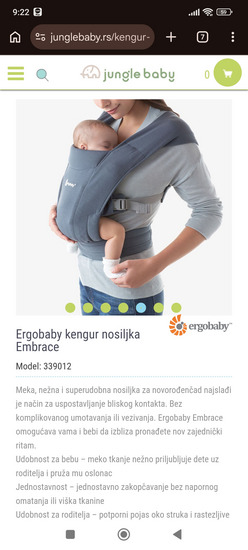 Tražim Ergobaby embrace
