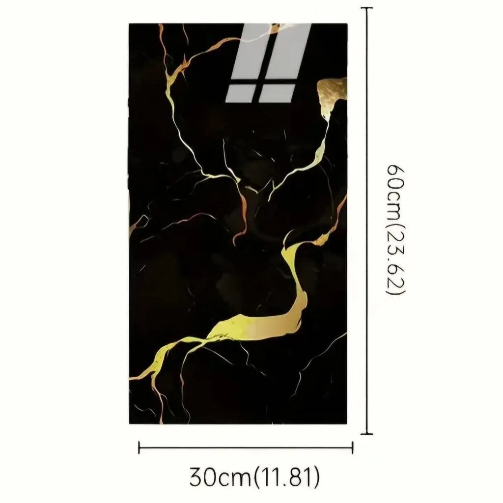 Samolepljive zidne pločice – efekat mermera sa zlatnim žilama       Zidne