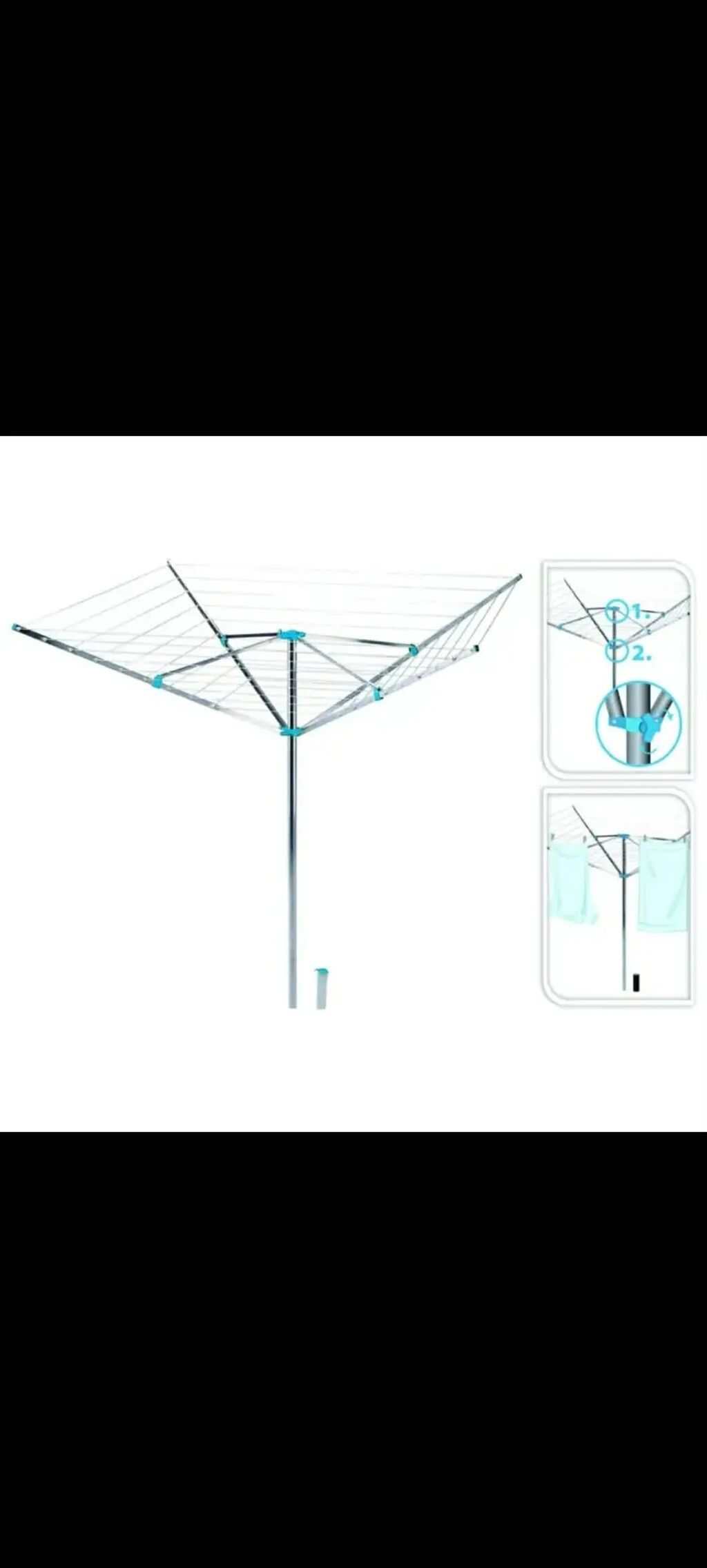 Vrtni rotirajući sušač za veš (kišobran-stil) - Konstrukcija od