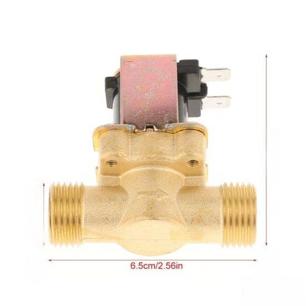 Elektromagnetni ventil 12V, 1/2" - Tip: solenoidni (elektromagnetni)