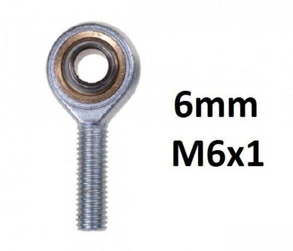 Sferični zglob (rod end) SA6TK – navoj M6 x 1, prečnik kugle 6 mm