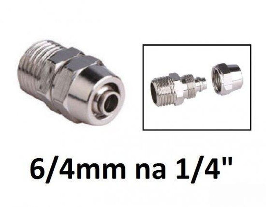 Mesingani adapter/fiting za crevo 6/4 mm na 1/4" - Namena