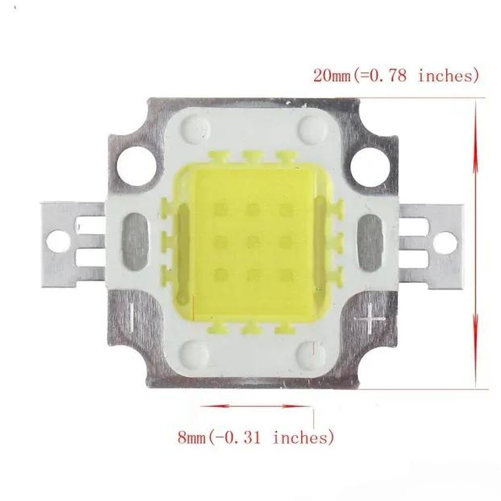 10W High Power LED čip – COB modul - Snaga: 10 W - Tip: High Power