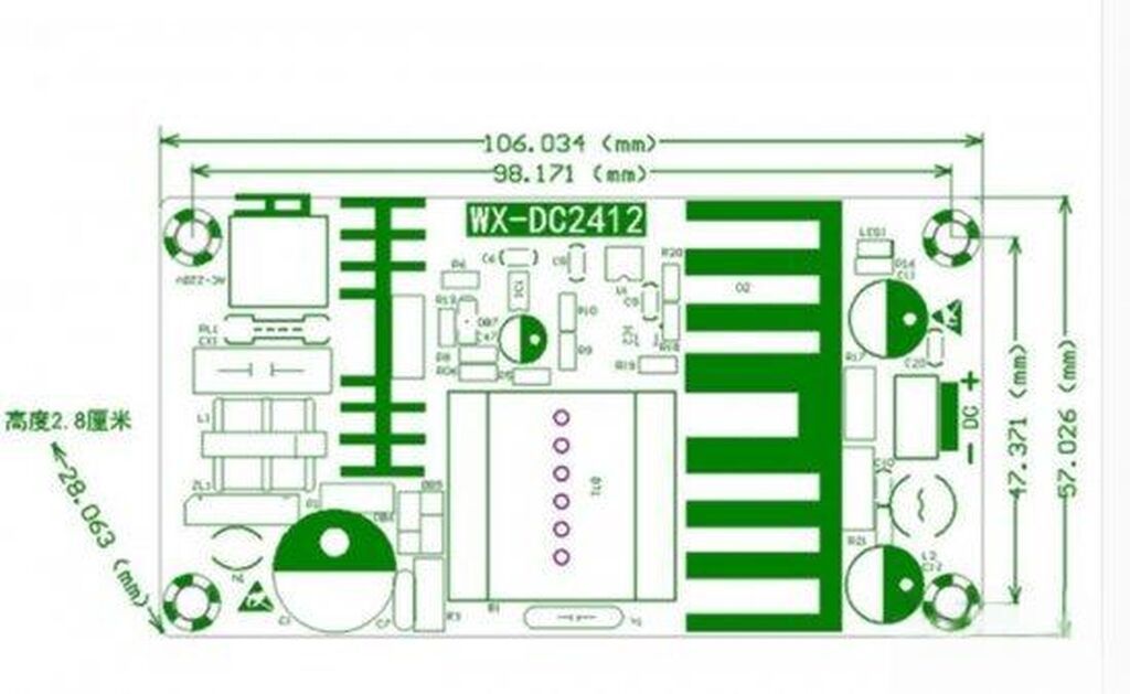 Modul napajanja WX-DC2412 – AC na DC 24 V Opis: - Kompaktni SMPS