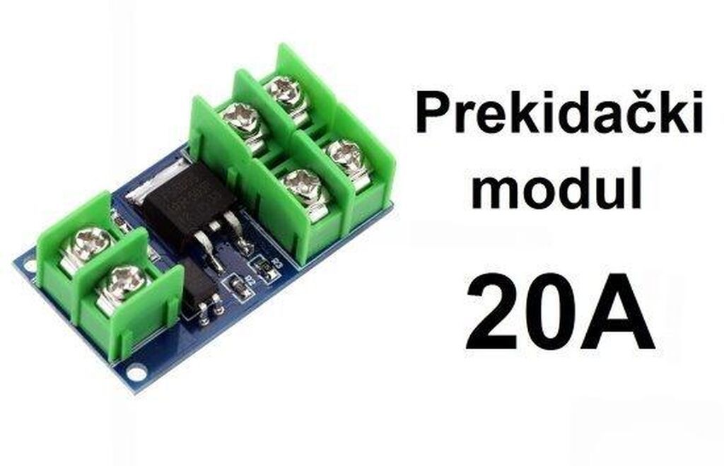 Prekidački MOSFET modul 20A - Namena: elektronski prekidač za DC