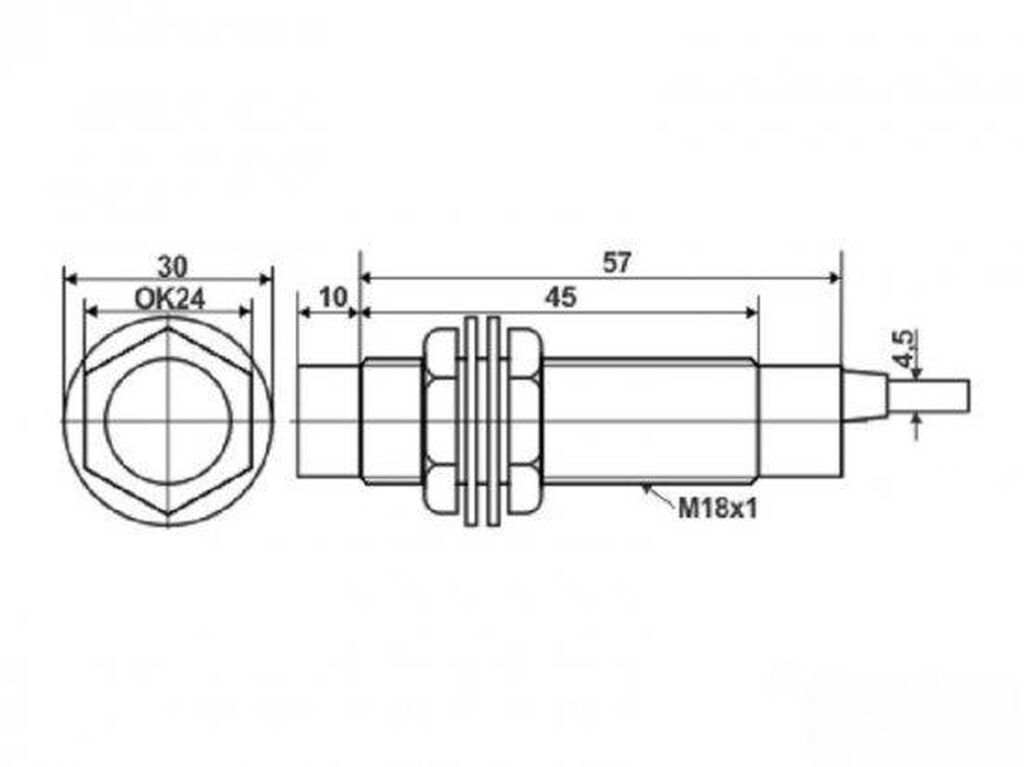 Induktivni senzor blizine M18, PNP, detekcija 8 mm - Tip: induktivni