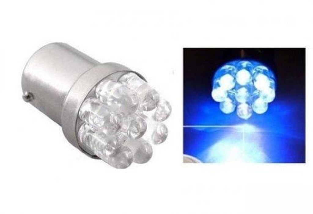 BA15S LED sijalica – 9 LED dioda (plavo svetlo) - Tip grla: BA15S