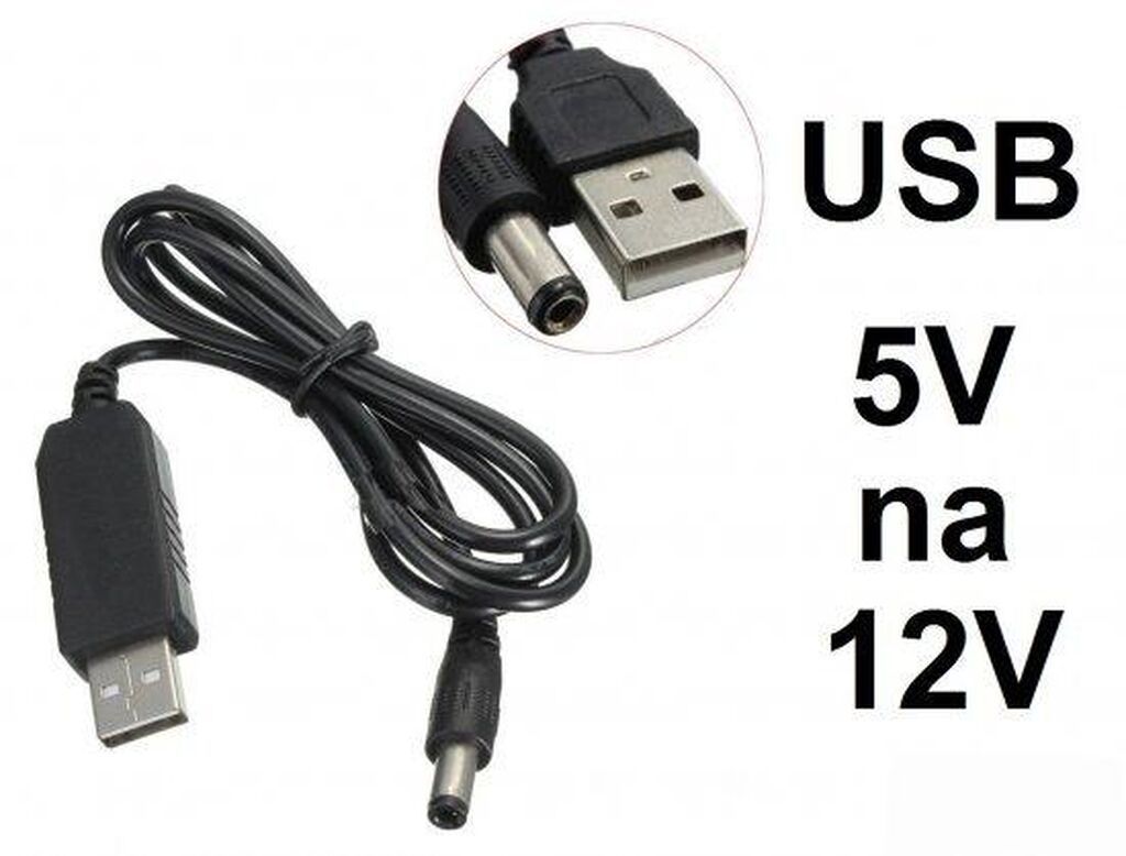 USB step-up kabl 5V na 12V - Pretvarač napona iz USB 5V na 12V preko