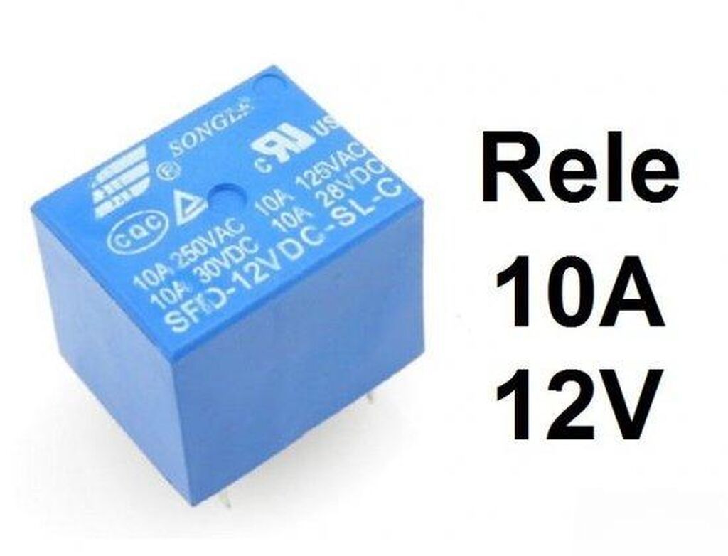 Relej 12V DC, 10A – SONGLE SFD-12VDC-SL-C - Tip: elektromehanički